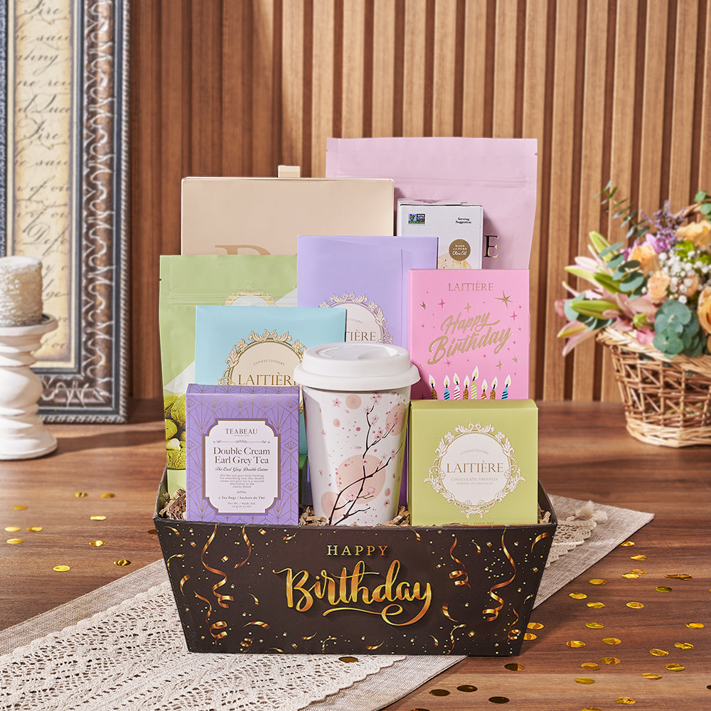 Birthday Tea & Goodies Gift – Birthday gift baskets – Toronto delivery ...