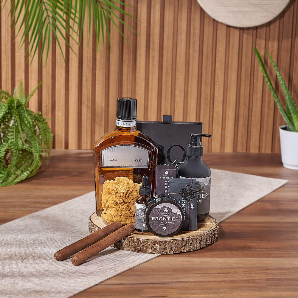 Sandalwood Spa & Spirits Gift Set – Liquor gift baskets – Toronto delivery – Toronto Baskets