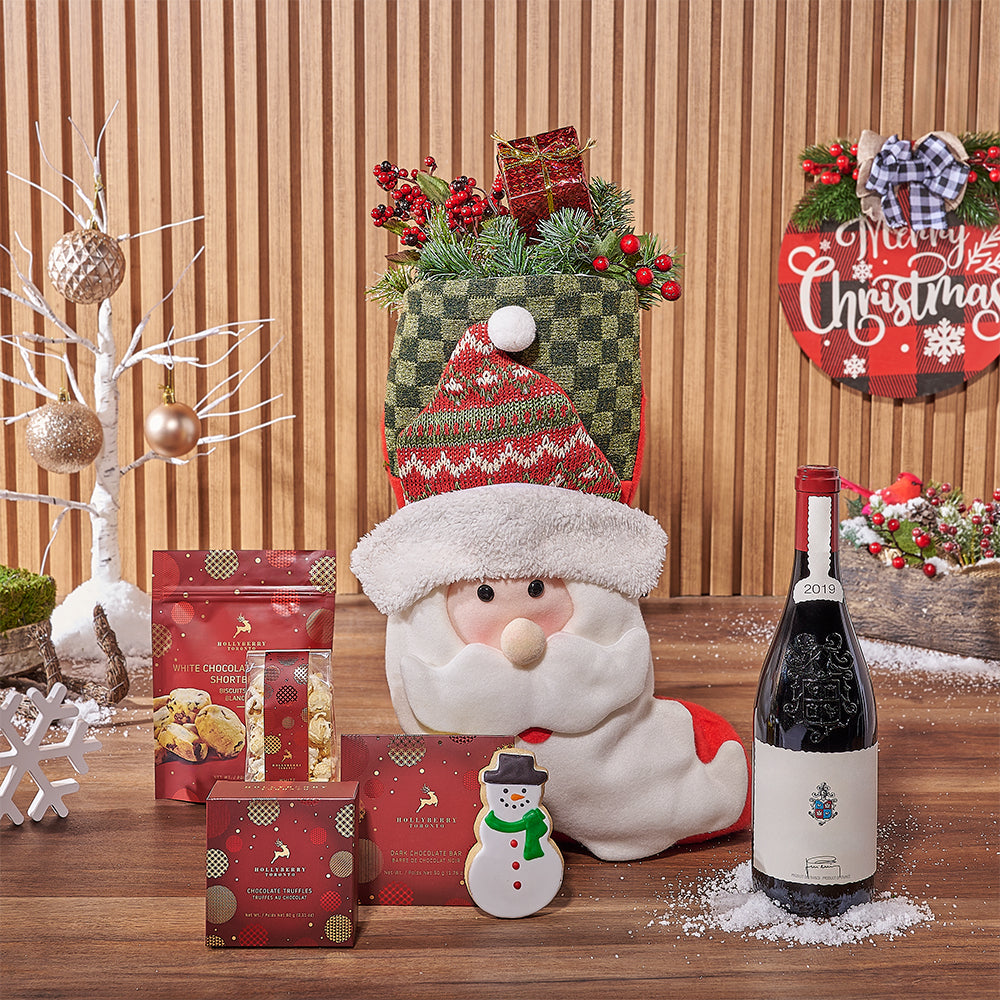 Sweet Stocking & Wine Gift Set – Christmas gift baskets – Toronto ...